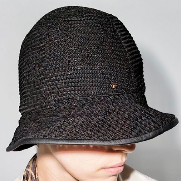 Gucci | Accessories | Nwt Gucci Gg Crochet Bucket Hat Leathertrimmed ...